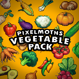 Vegetable sprite asset pack #1 by PixelMoths