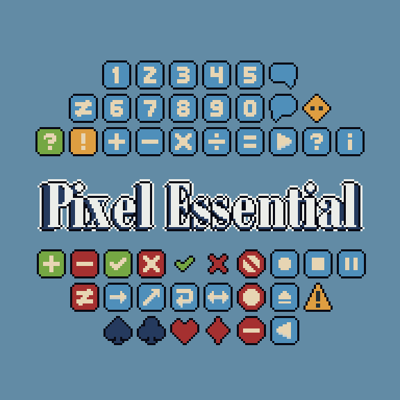 48 Essential Pixel Icons [16x16] by bernas veroli