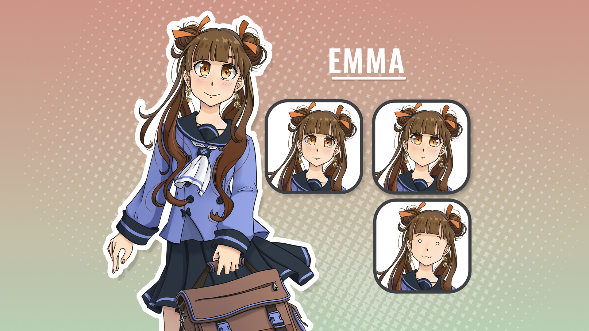 Emma - High School Girl Free Visual Novel sprite by Eufasy