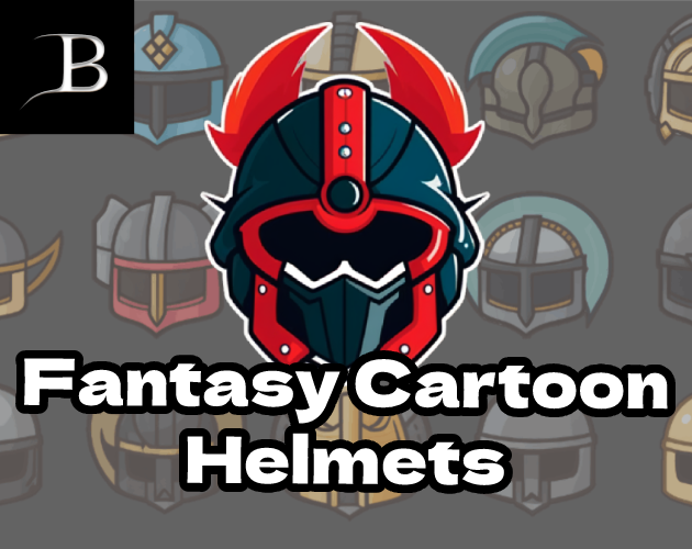 Fantasy Cartoon Helmets 2D by Beorgames