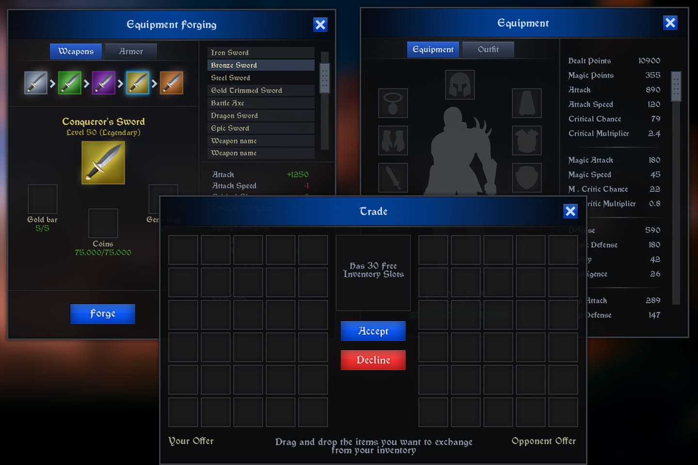MMO & RPG Game UI by Renderman