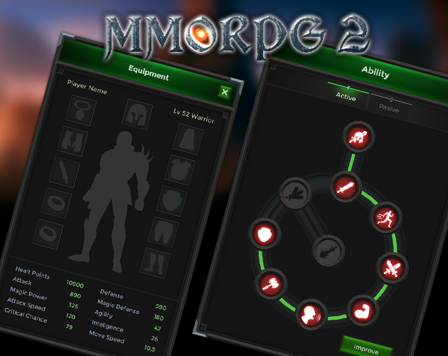 MMORPG Game UI 2 by Renderman
