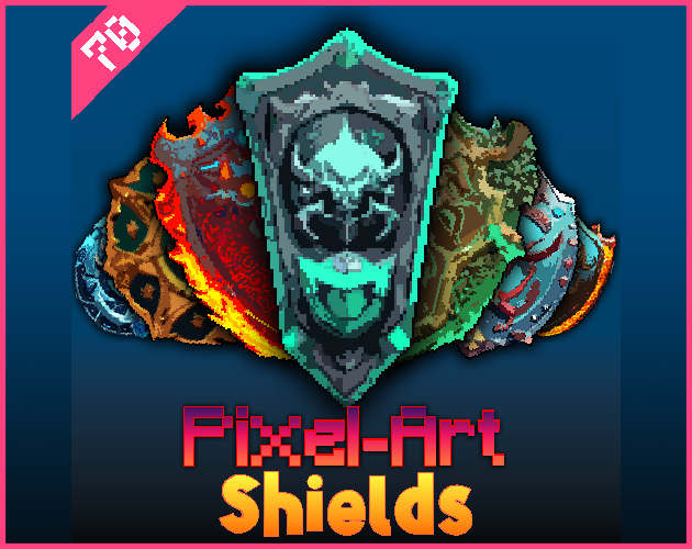 Pixel-Art Shields [64x64] by King Game Assets