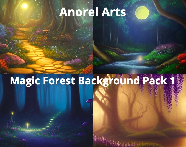 Magic Forest Background Pack 1 by AnorelArts