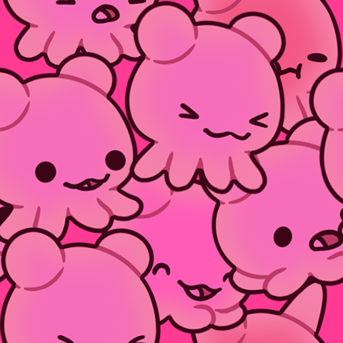 Cute Squid Character (Animated Sprites) by Penzilla