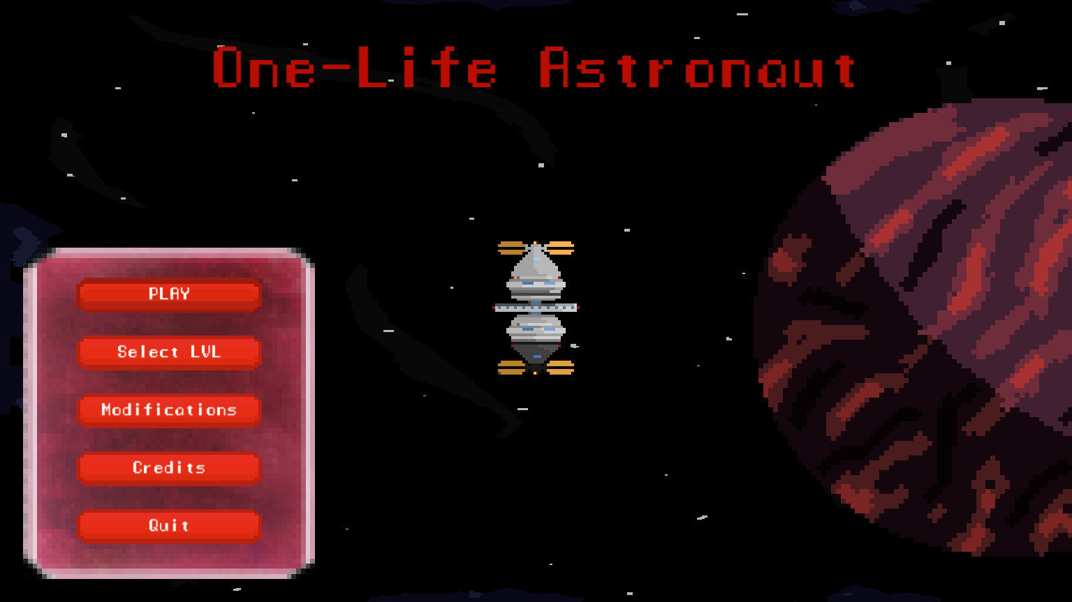 One-life astronaut: 2D Platformer by Bohdan Myroshnyk