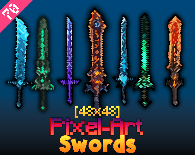 Pixel-Art Swords [48x48] by King Game Assets
