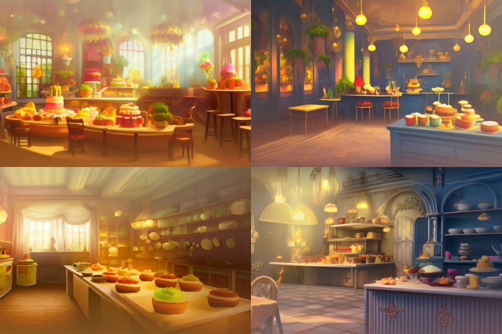 Blue and Yellow Magical Cake Shop and Cafe Pack: 6 Visual Novel ...