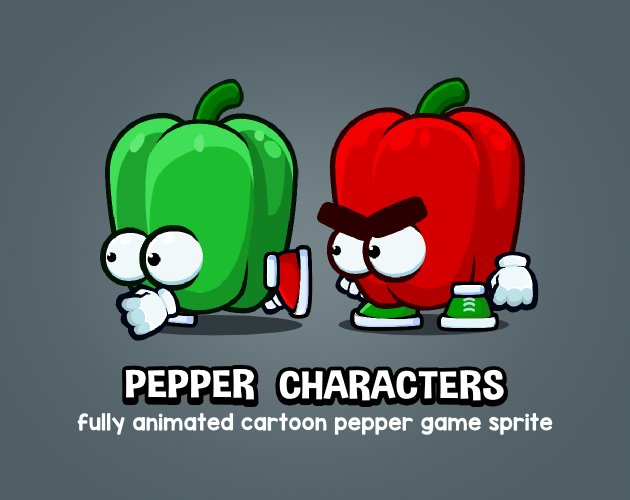 Pepper characters by Robert Brooks - gamedeveloperstudio.com
