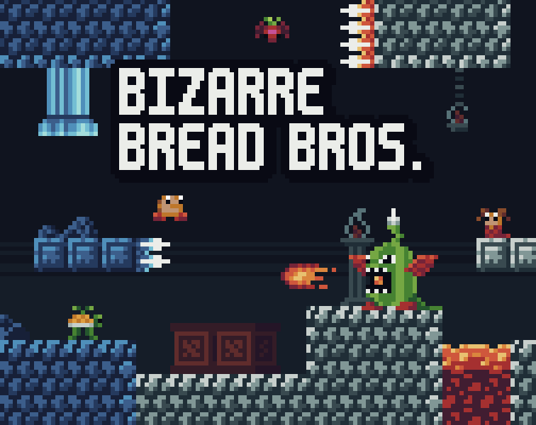Bizarre Bread Bros – Pixelart Platformer Asset Pack (8x8) by JuhoSprite