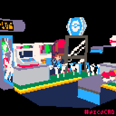 Poke-8 Pokemart by WavyAphid90518 for picoCAD Jam 106: Pokémon - itch.io