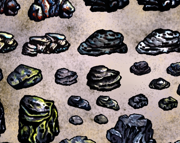 GrayRocks 2D ,top down game asset by Wild Forest