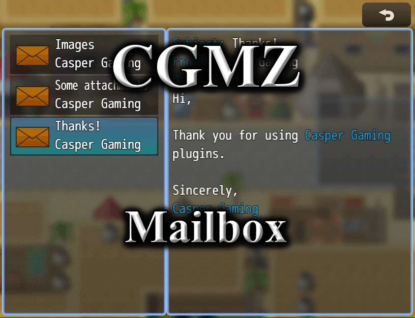 [CGMZ] Mailbox for RPG Maker MZ by Casper Gaming