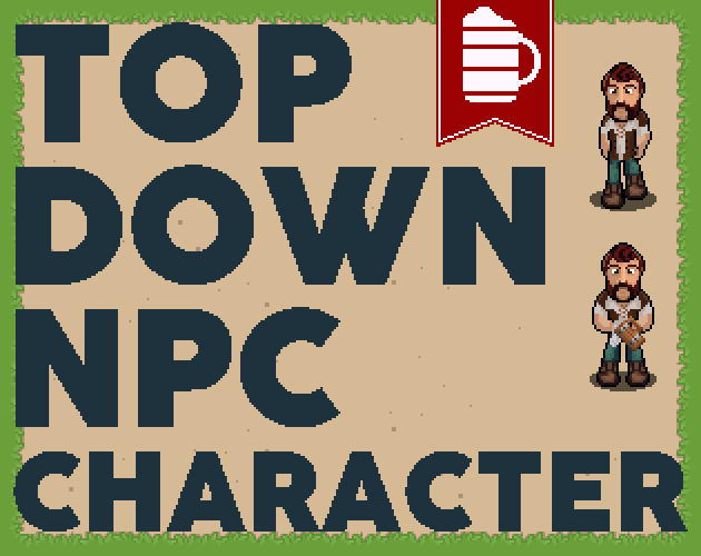 2D Pixel Art Topdown NPC Bartender by Pixxilandartstudio