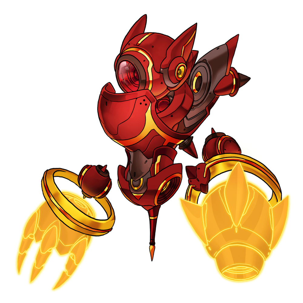 Red Robot SV Battler/Character/two Portraits by peatbogwoodlandmoss