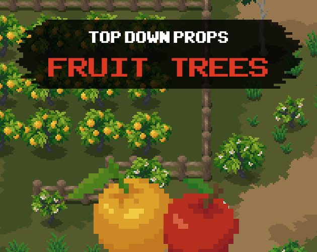 Fruit Trees - Top Down Pixel Art Props by sanctumpixel
