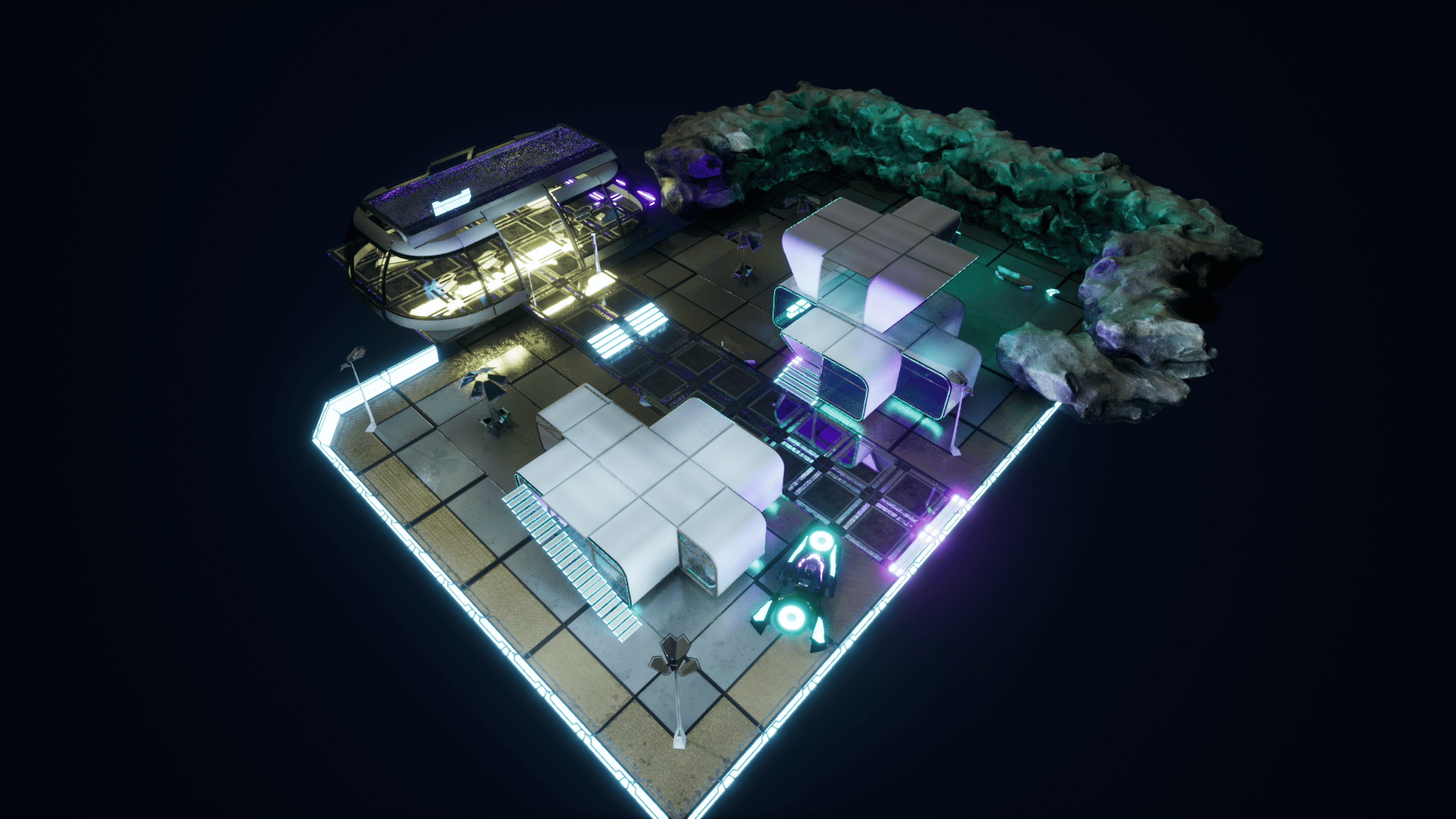 Sci-Fi Research Base by Luxuxiv