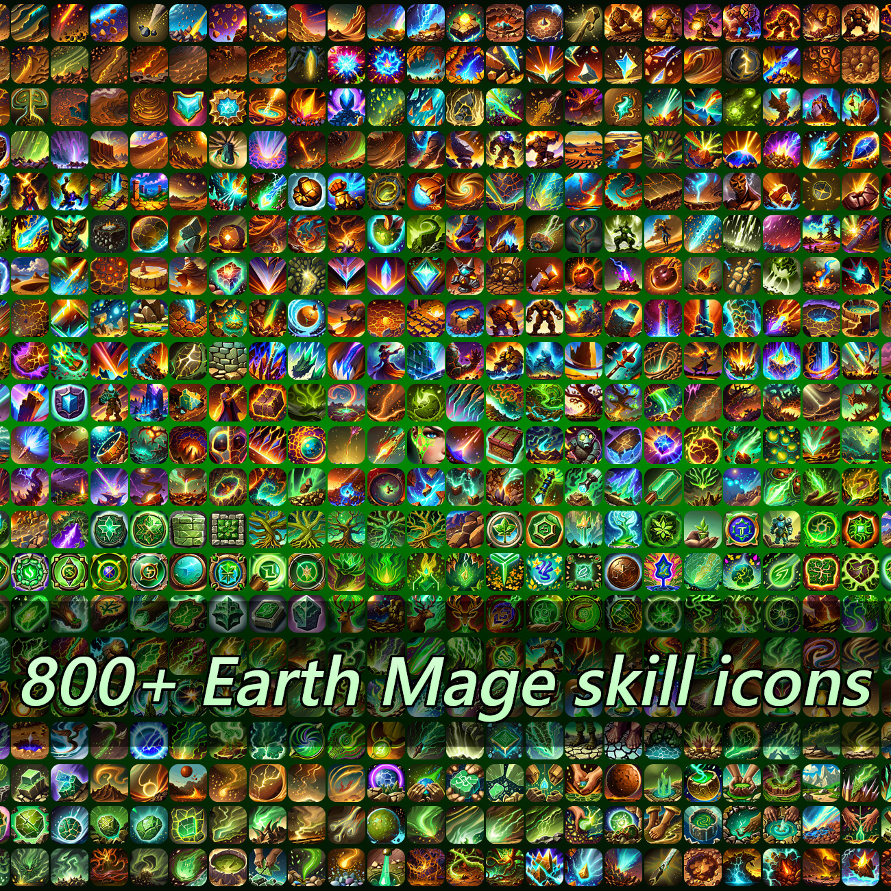 800+ Earth Mage skill icons by CaptainCatSparrow