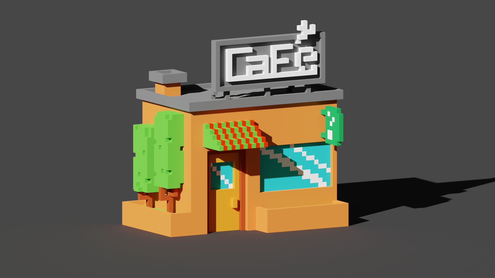 Low Poly Cafe Model by VIGNESH DESIGN
