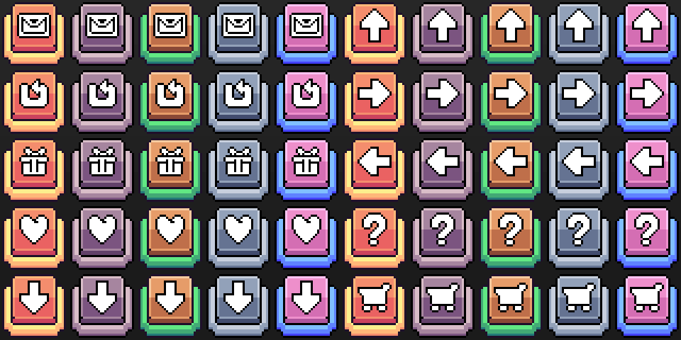 Basic Pixel GUI and Buttons pack 2 by BDragon1727