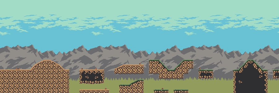 Skyland pixel art parallax background and tiles by ZapWo