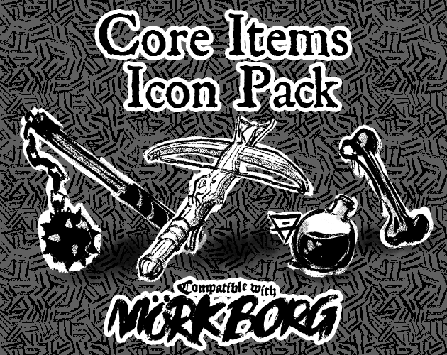 Mörk Borg - Core Items Icon Pack by Sabboth