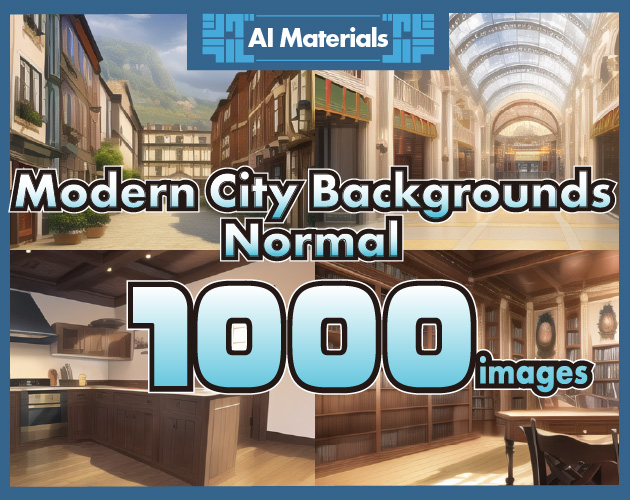 Modern City Backgrounds Normal 【Shigural AI Materials】 by shigural