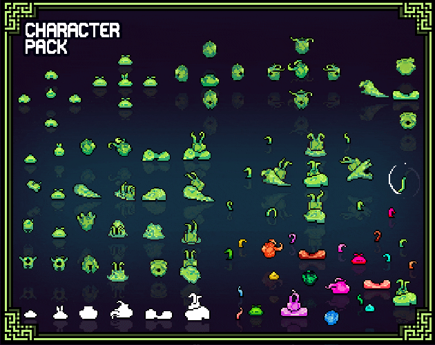 [CHARACTER PACK] SLIMES, BLOBS & TENTACLES (Animation Pack) by overboy
