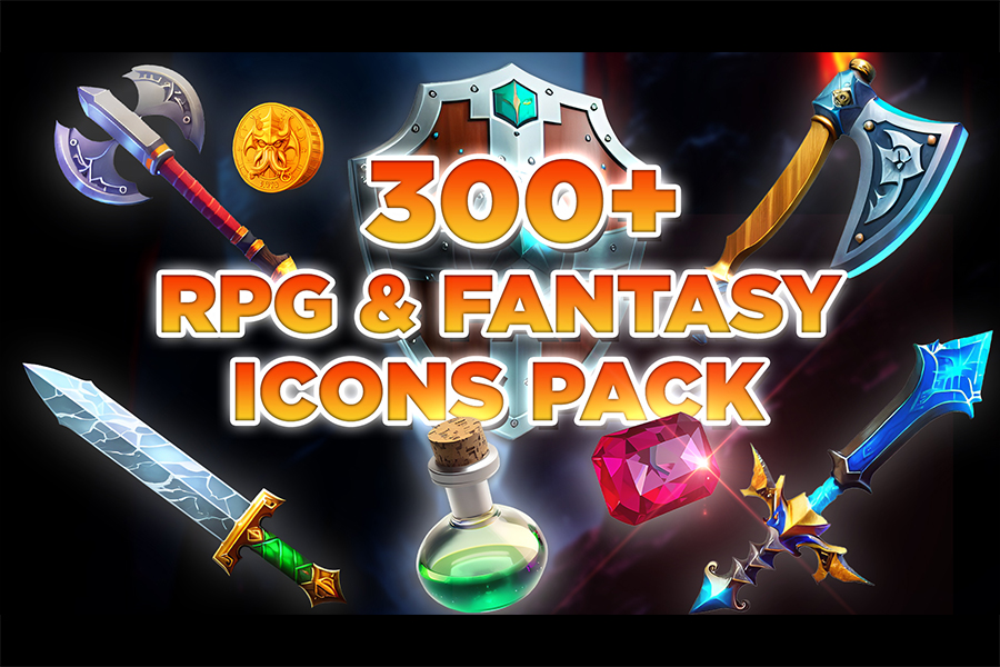 300 RPG And Fantasy Icons Pack by Volkankutlubay