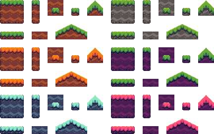 Cute Platform Tileset 16x16 by Nicktuti