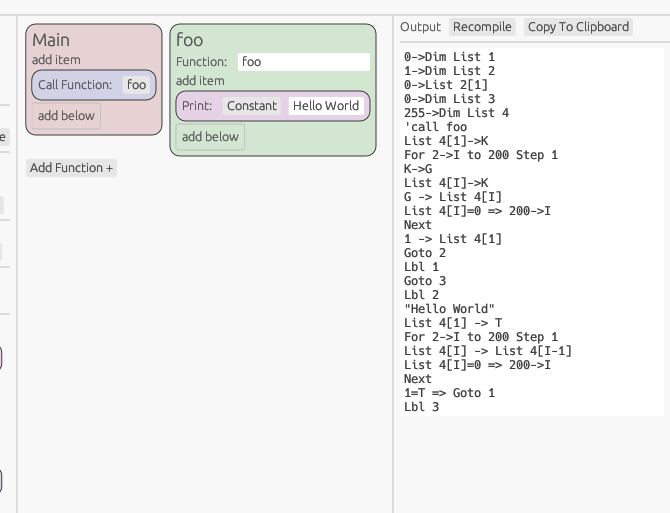 Casio BASIC visual editor by Ollie lynas