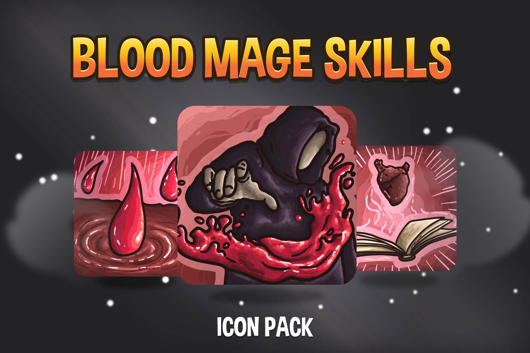 Blood Mage RPG Skills by Free Game Assets (GUI, Sprite, Tilesets)