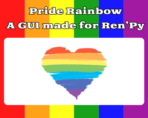 Pride Rainbow Ren'py GUI Design by Jaime Scribbles Games