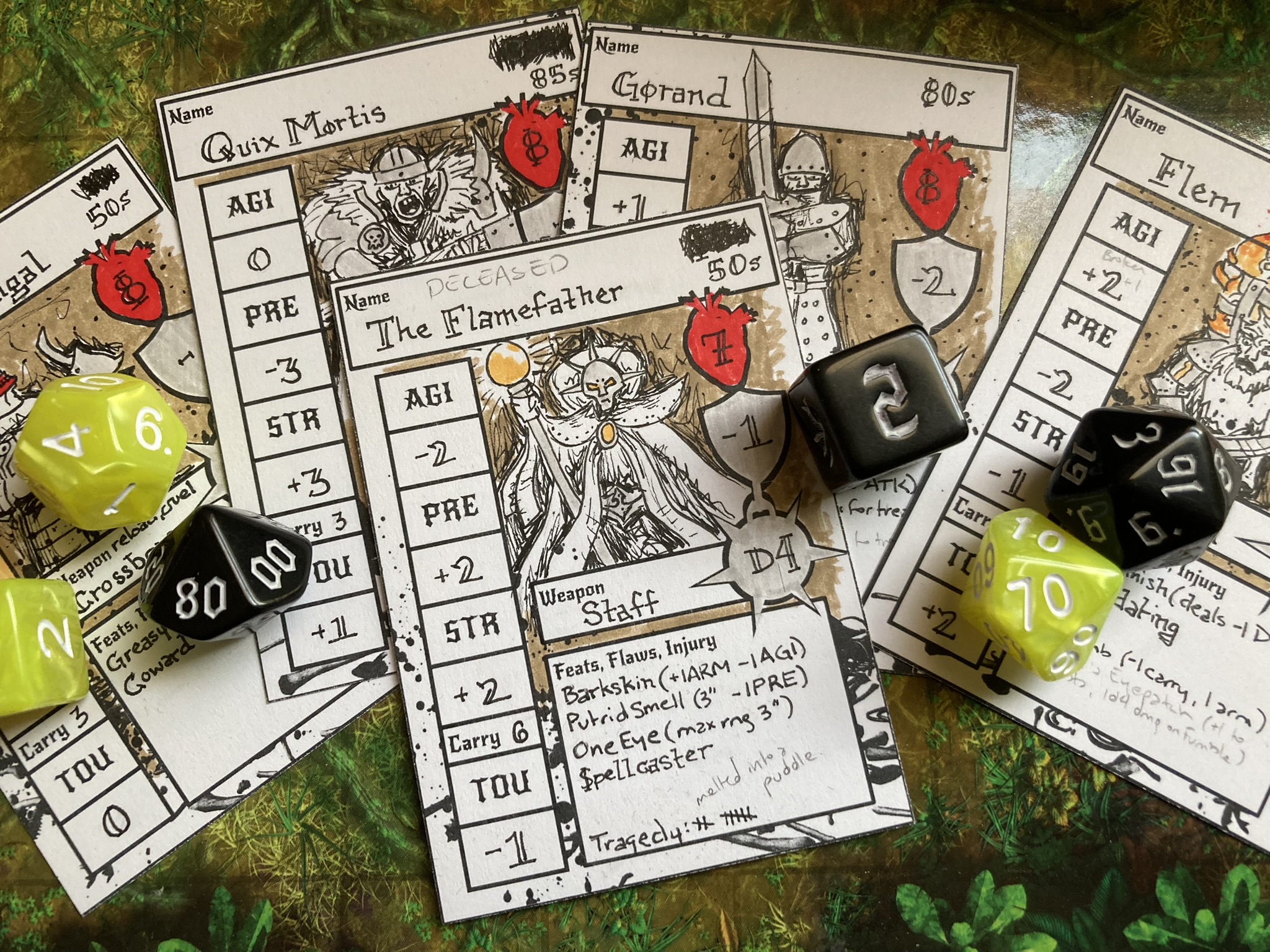 Forbidden Psalm Character Cards by nacnudllah