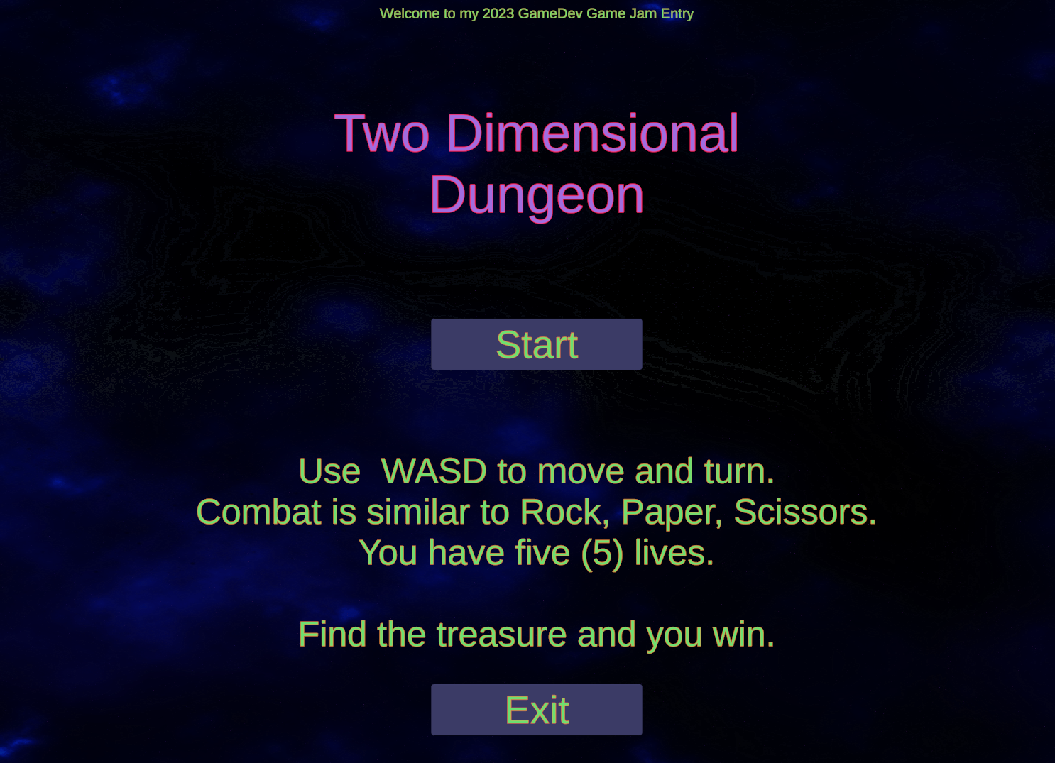 Two Dimensional Dungeon by Kraege