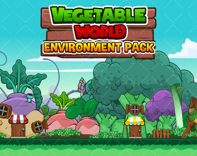 Vegetable world mega environment creation game asset pack by Robert ...