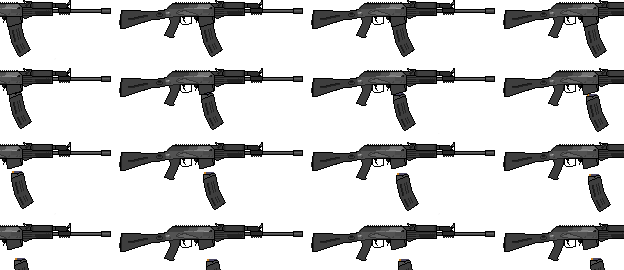 2D pixel Saiga reloading spritesheets by truco13