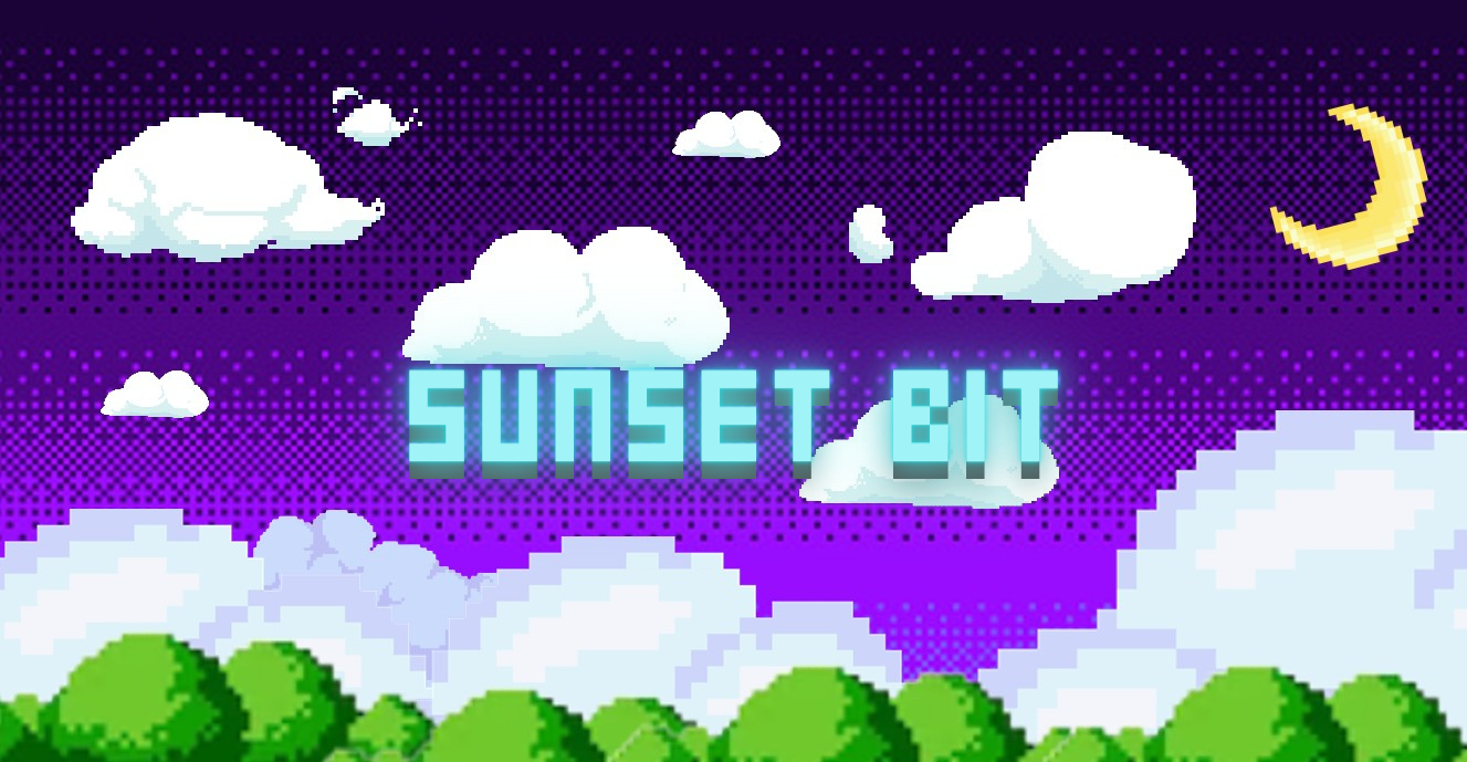 Sunset - Bit / Pixel Background 2D by TokenArt