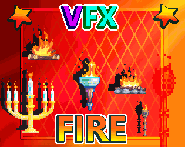 VFX - FIRE VOL 3 - Pixel Art Effects by kiddolink
