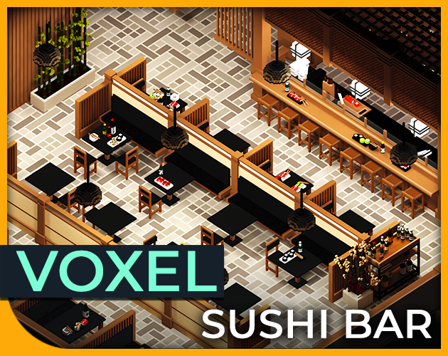 Voxel - Sushi Bar by StarvingFoxStudio