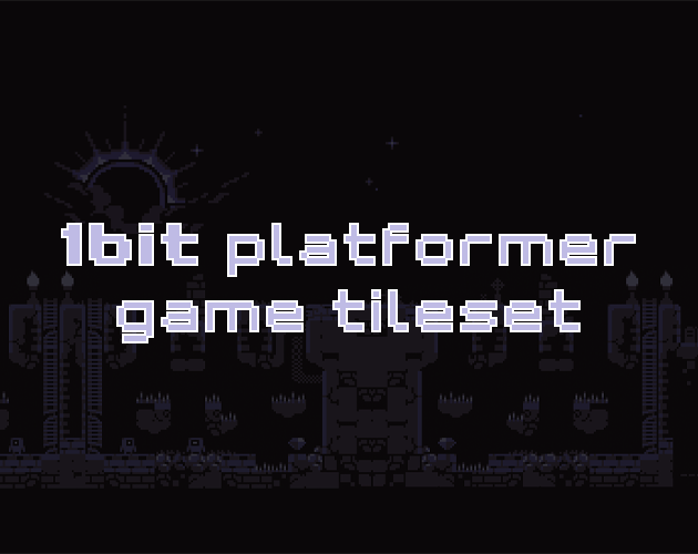 1bit platformer game tileset by pepaparek