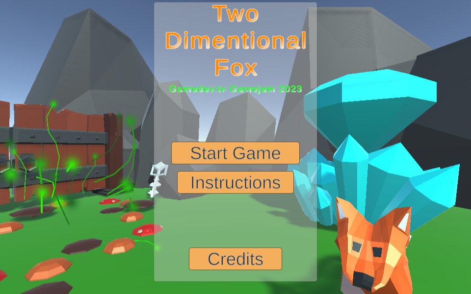 2 Dimensional Fox by StringCode, tiddytoad for The GameDev.tv Game Jam ...
