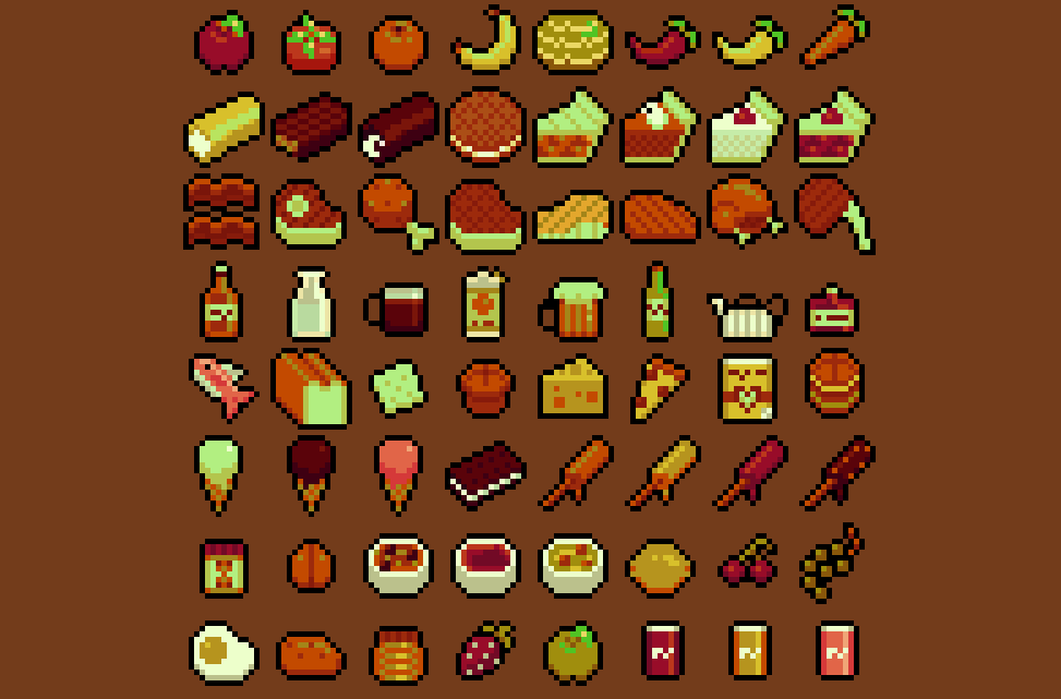 🍰[ 𝙛𝙧𝙚𝙚 ] 𝐏𝐢𝐱𝐞𝐥 𝐀𝐫𝐭 𝐅𝐨𝐨𝐝 [16x16] 🍰 by Crumpaloo