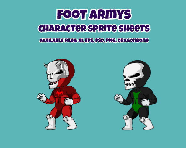 Foot Armys 2d Character sprite sheet by wahyuprot