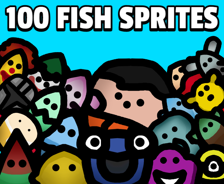 100 Fish Sprites by SK7LL