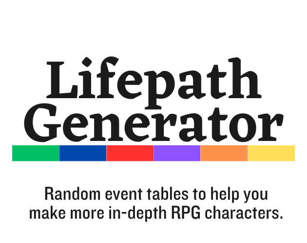 Lifepath Generator by Groov