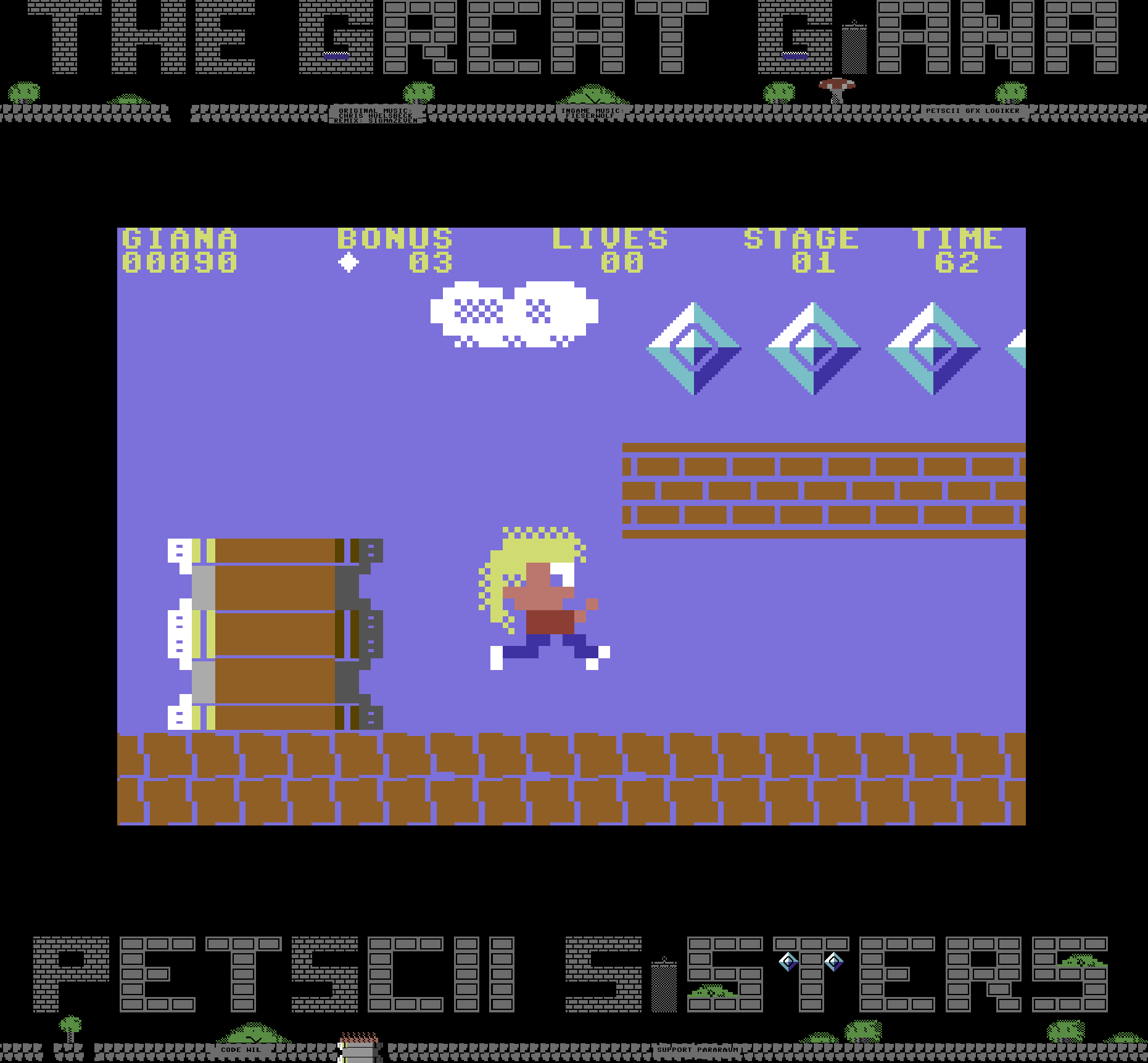 The Great Giana PETSCII Sisters by Logiker, frodewin