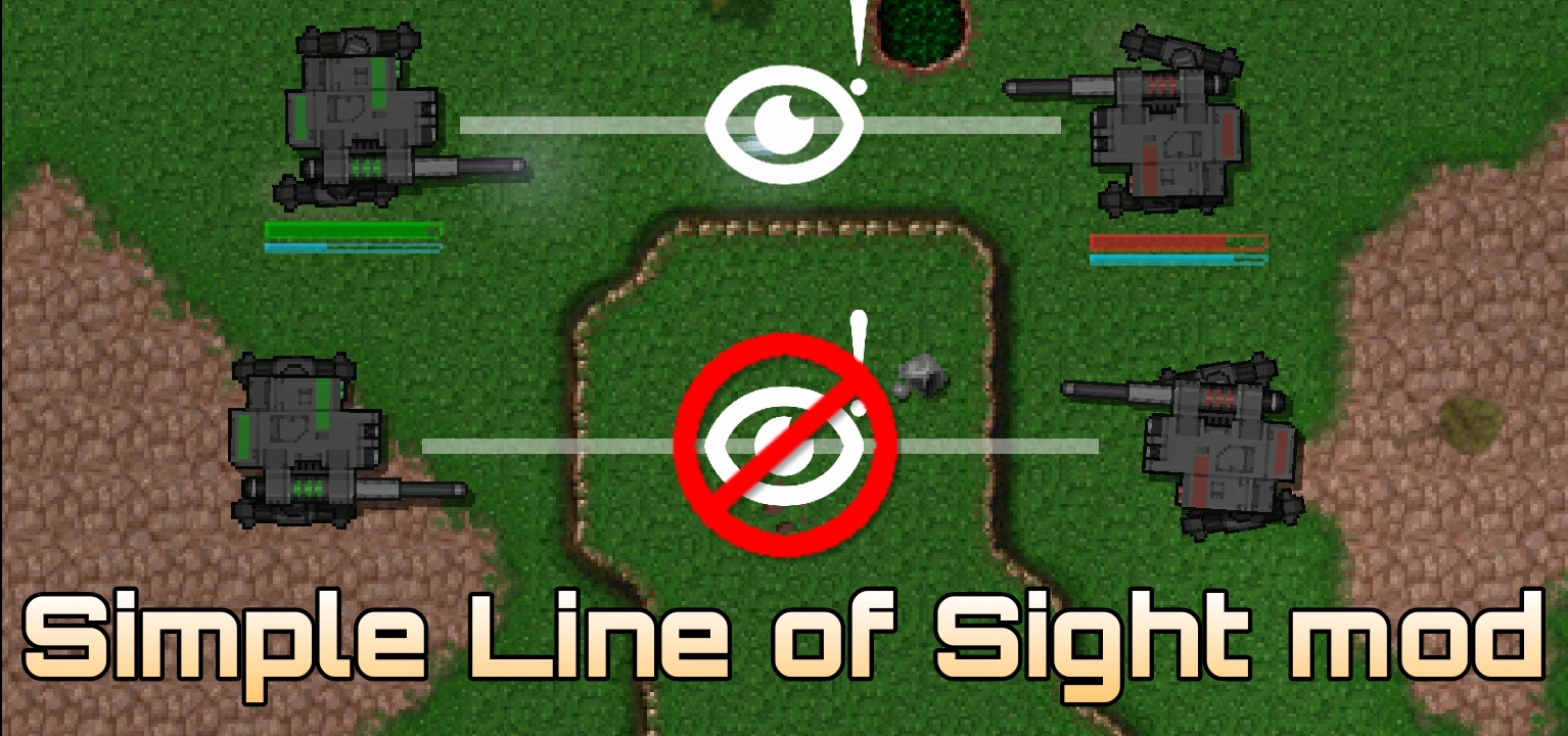 Simple Line of Sight V1.0.2 | Rusted Warfare Mod by Mattsimus