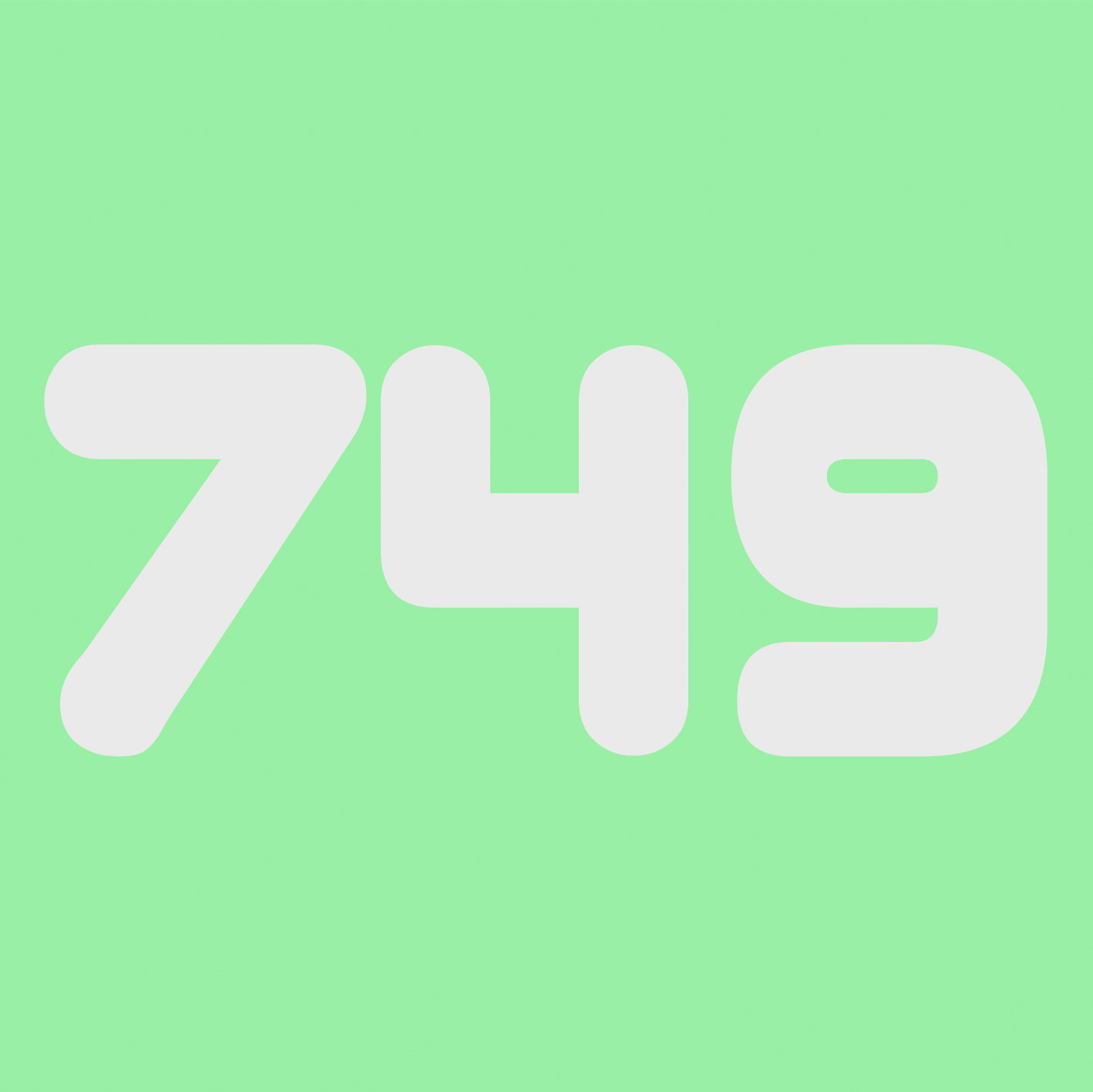 If you get 749 you win by Pauett