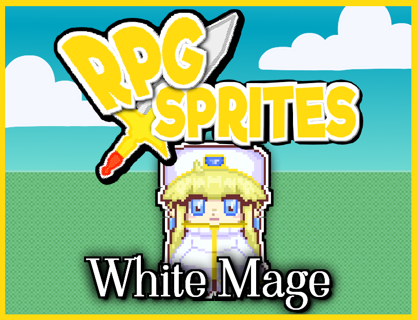 RPG White Mage Sprite by ladybug_games